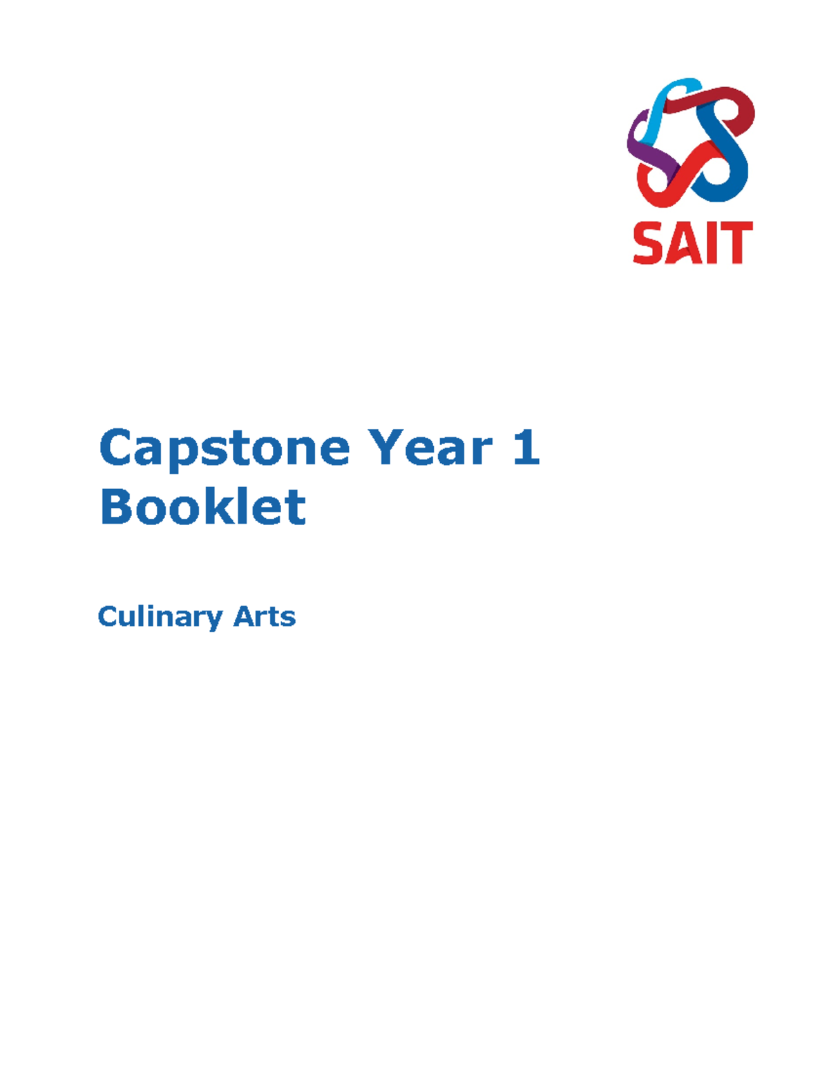 Capstone Year 1Booklet - Capstone Year 1 Booklet Culinary Arts This ...