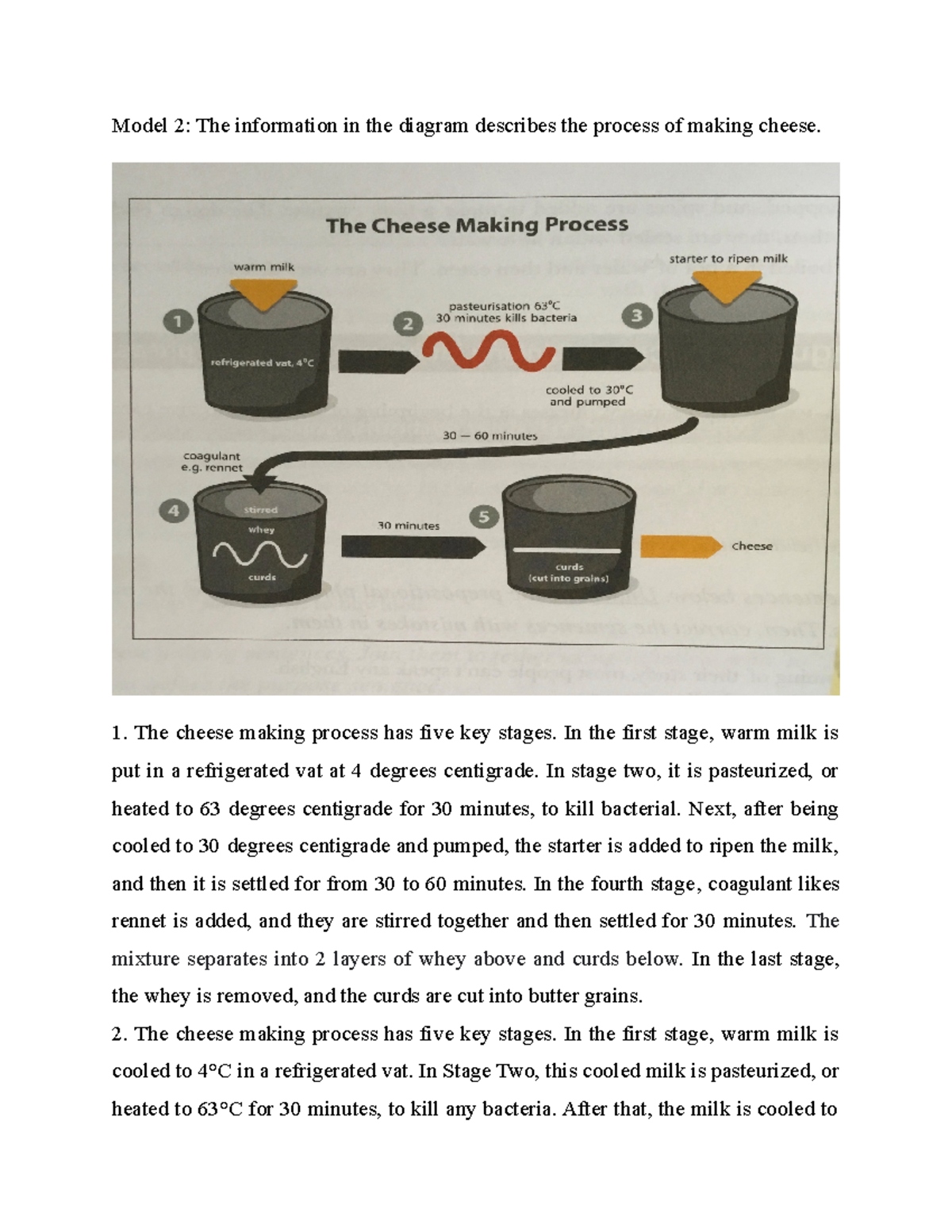 Model 6 eg2 - dfvgb - Model 2: The information in the diagram describes ...