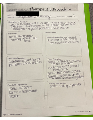 ATI system disorder preterm labor - VNSG 1330 - Studocu