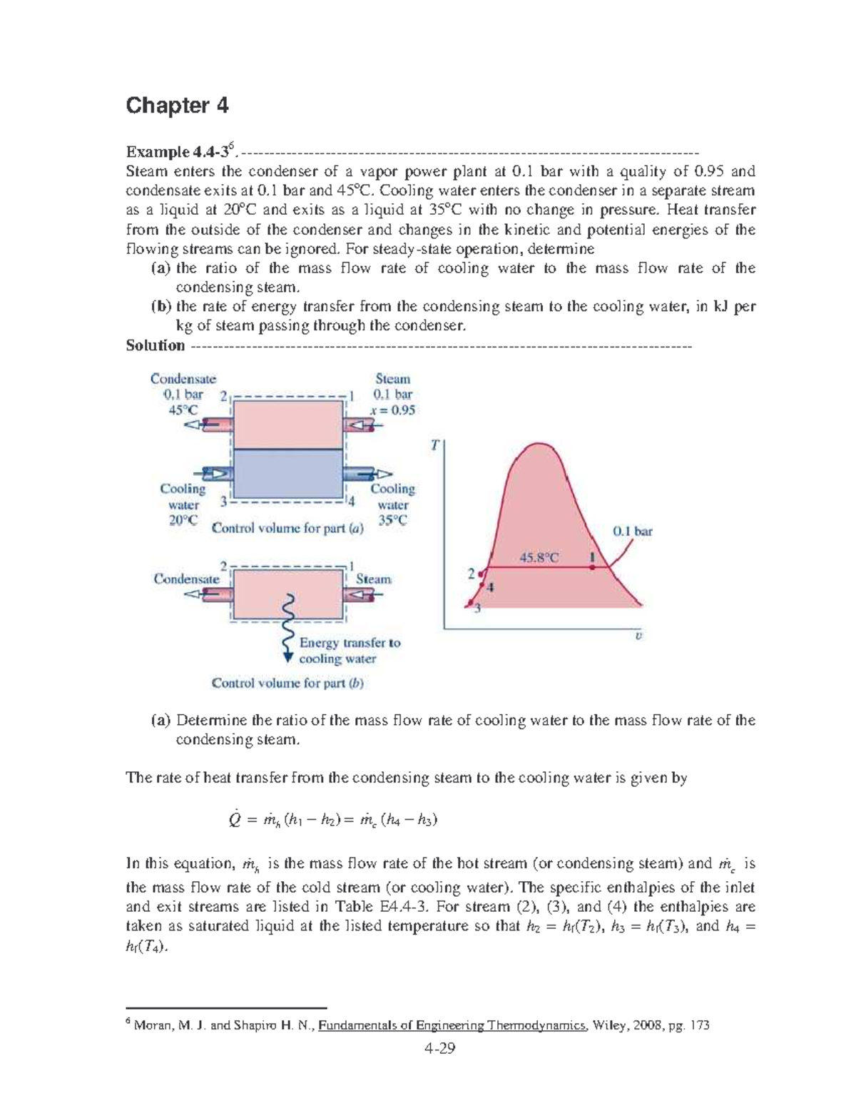 Chap4-4 - its a good one - Chapter 4 Example 4-3 6. - Steam enters the condenser of a vapor ...