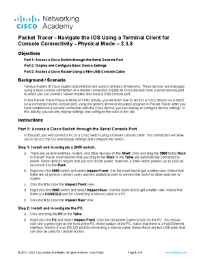 1.0.5 Packet Tracer - Logical and Physical Mode Exploration ...