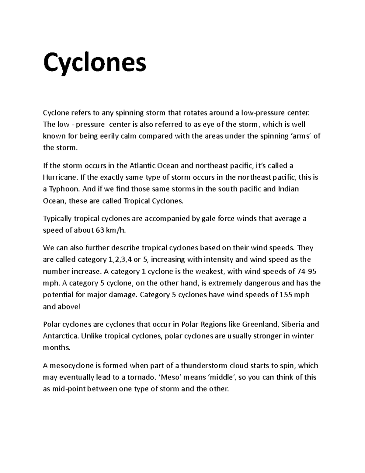 Cyclone - Formation and historical events - B.SC.(H)Geology - Delhi ...
