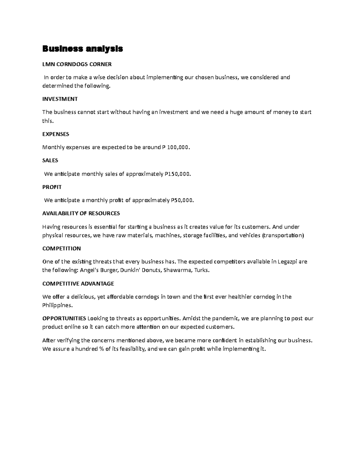 Business analysis - Contains Lecture Notes - Business analysis LMN ...