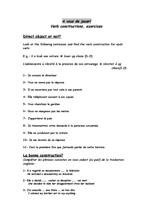 Exos temps - Practice exercises to develop understanding/ fluency ...