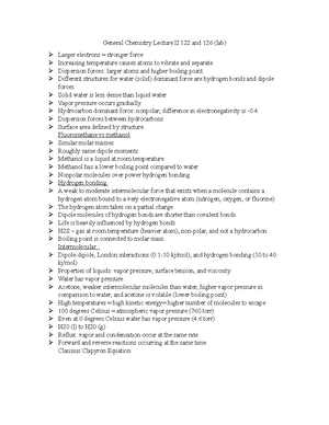 Gen Chem 2 - Ch12 Outline - General Chemistry II Chapter 12 - Types of ...