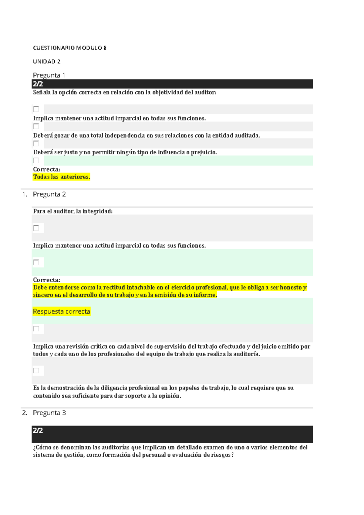 Cuestionario Modulo 8 - EXAMEN - CUESTIONARIO MODULO 8 UNIDAD 2 ...