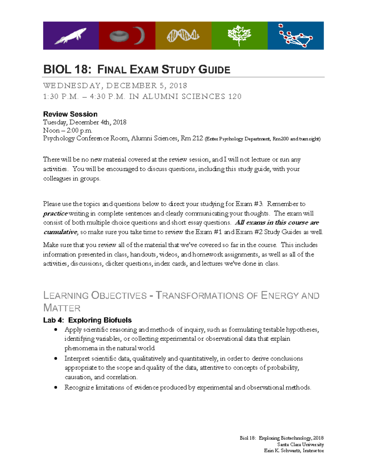 Final Exam - Summary Introduction to Biotechnology - BIOL 18: FINAL ...