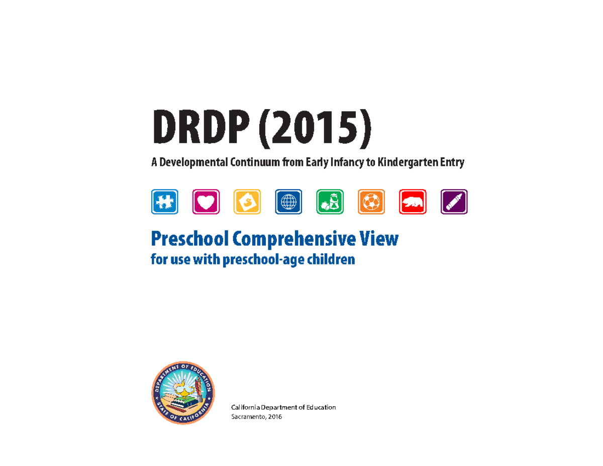 DRDP2015 PSC 090116 - Notes - DRDP (2015) ####### A Developmental ...