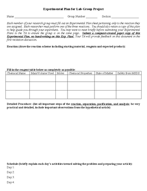 Recitation for Exp 3 - Lab Questions for Recitatio - Recitation Problems for Exp. 3 Identifying ...