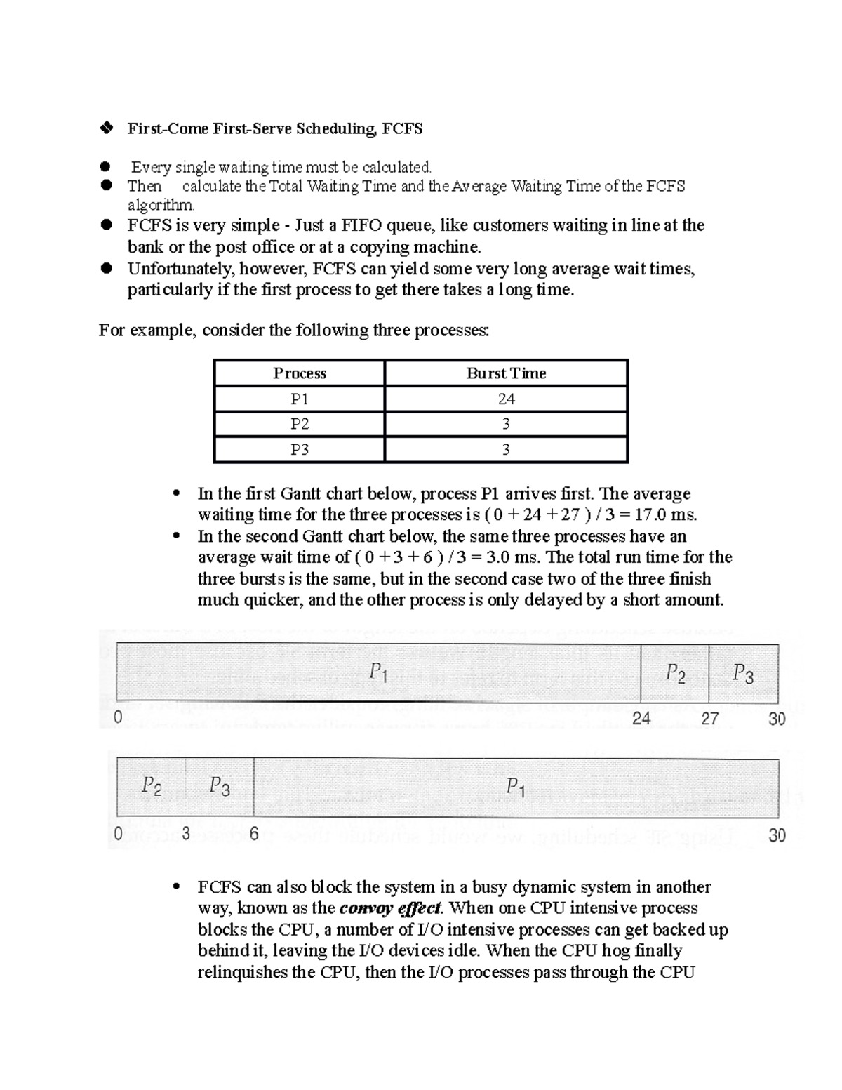 FCFS 1 - assgnment - First-Come First-Serve Scheduling, FCFS Every ...