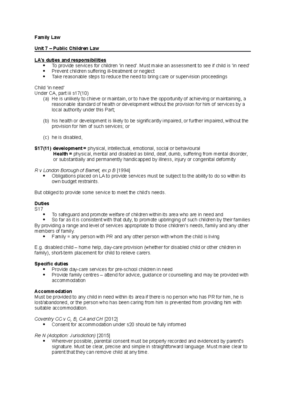 FL U7 Rev - LPC Family Law Public Children Law - Family Law Unit 7 ...