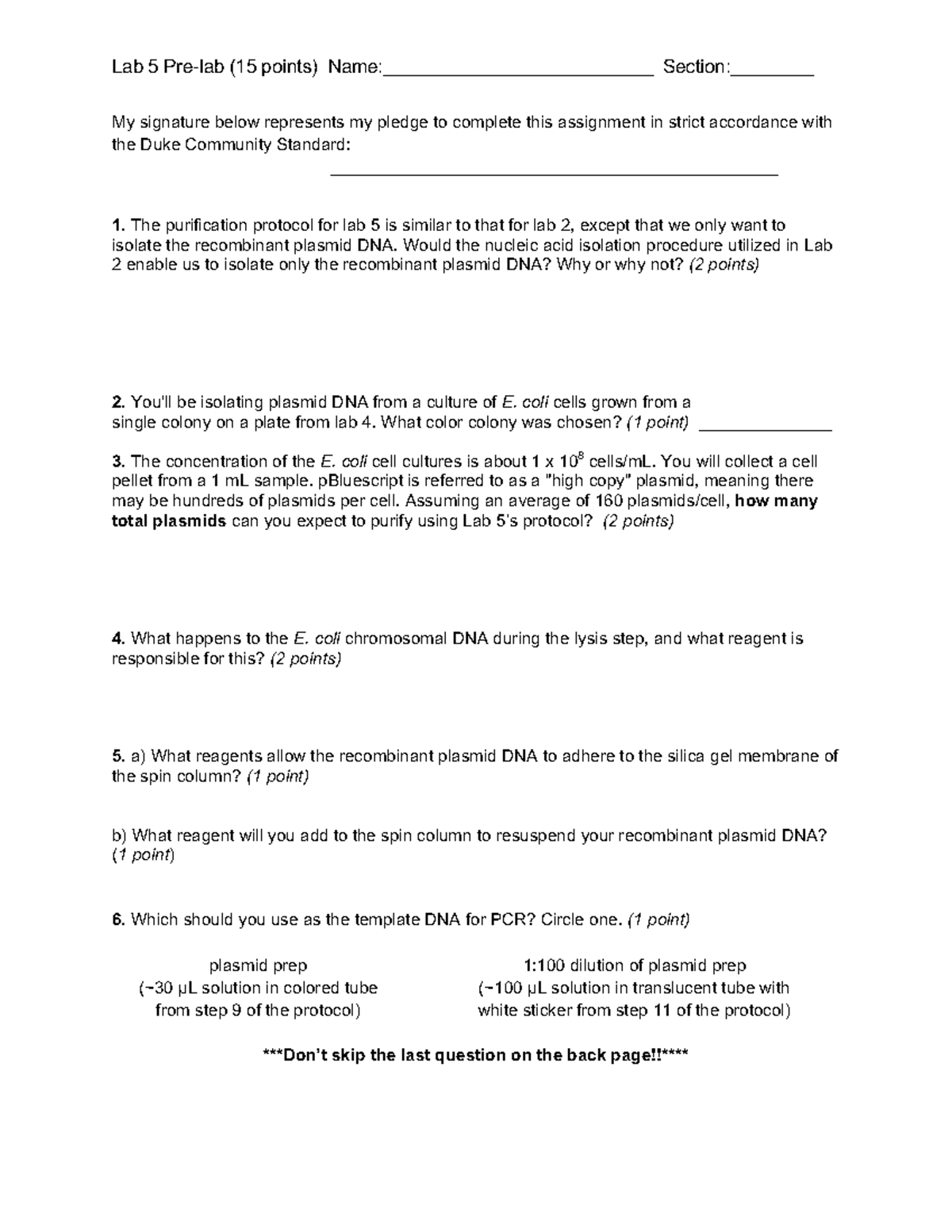 Lab 5 pre-lab 2-19-19 copy - Lab 5 Pre-lab (15 points) Name:__________________________ - Studocu