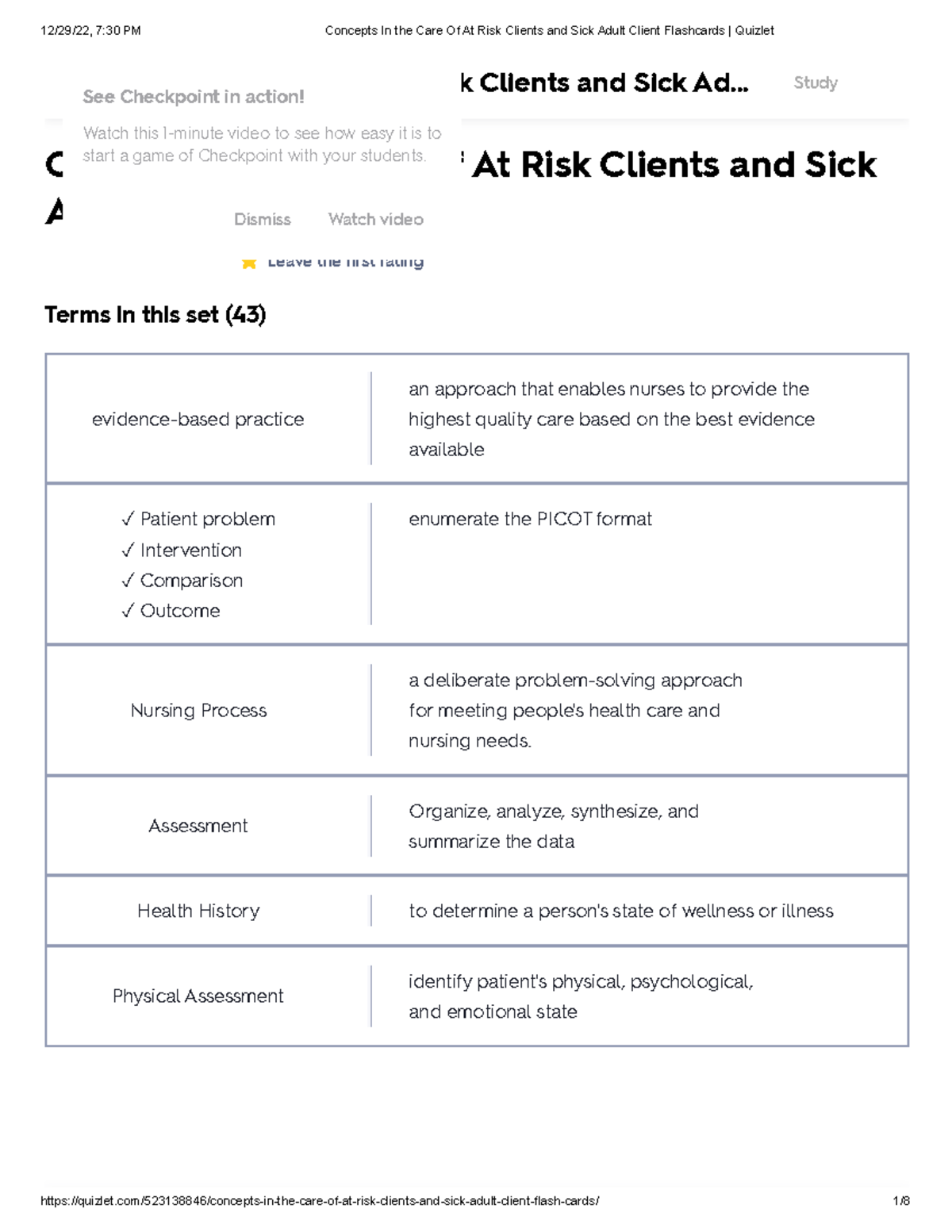 Concepts In the Care Of At Risk Clients and Sick Adult Client ...