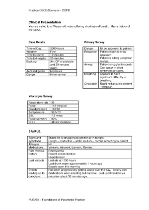 Practical - practice OSCE/scenario - asthma - Practice OSCE/Scenario ...