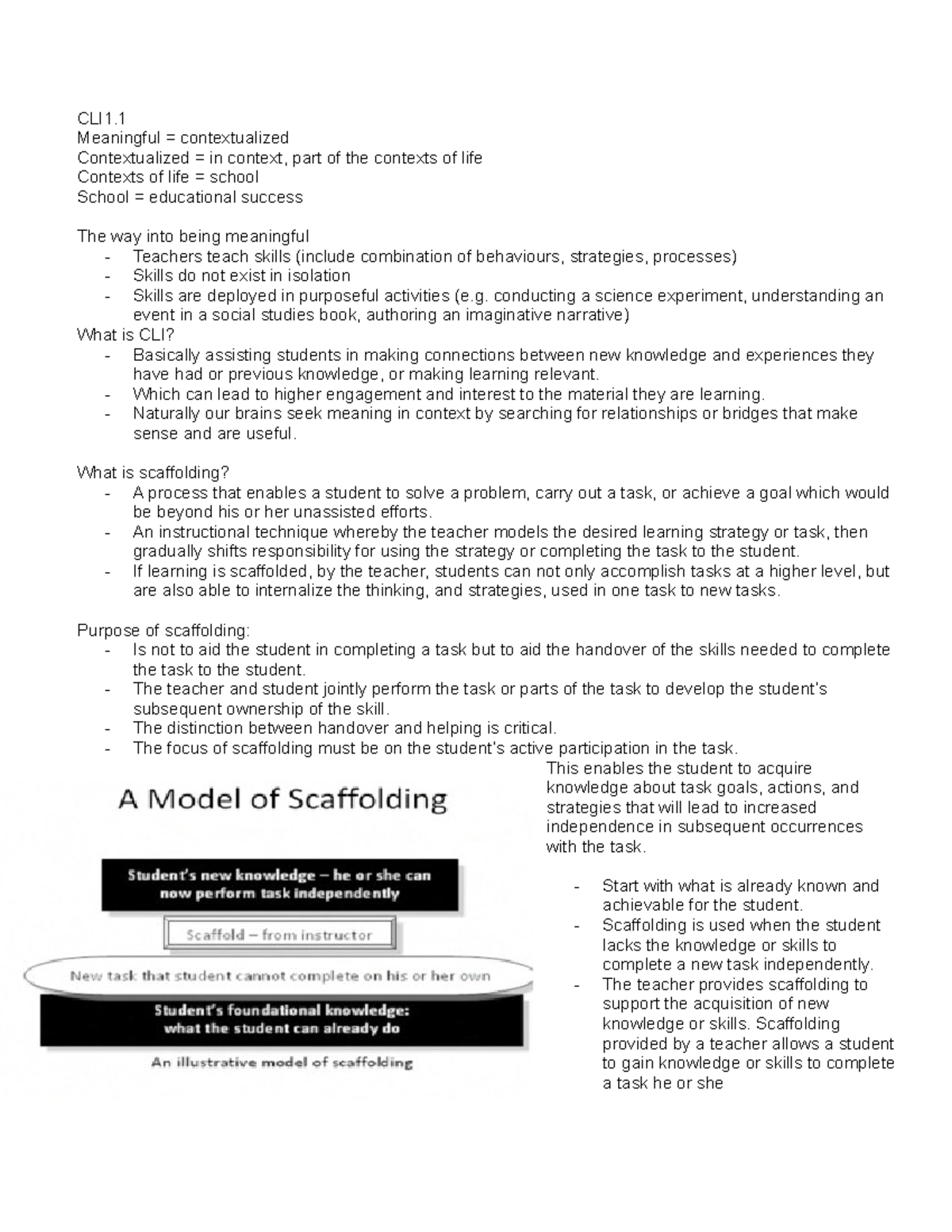 CLI lab - CLI screencasts summary - CLI1 Meaningful contextualized ...