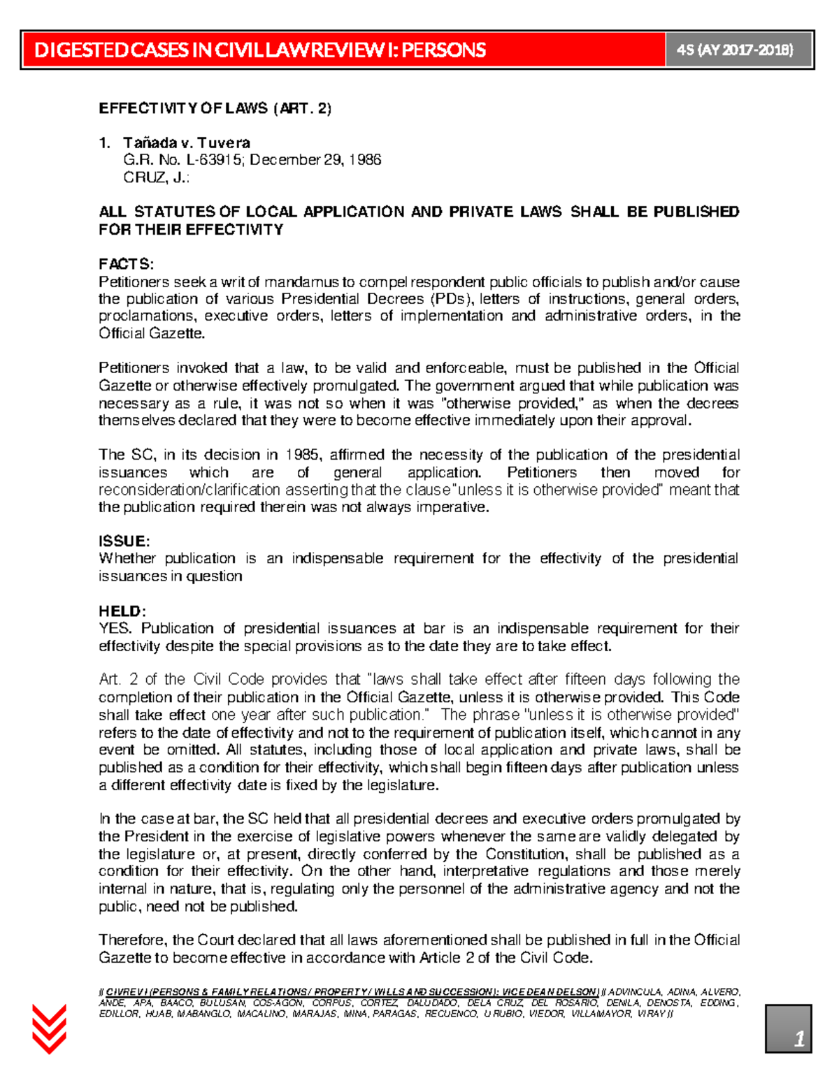 Persons-Digest - case digest - || CIVREV I (PERSONS & FAMILY RELATIONS ...