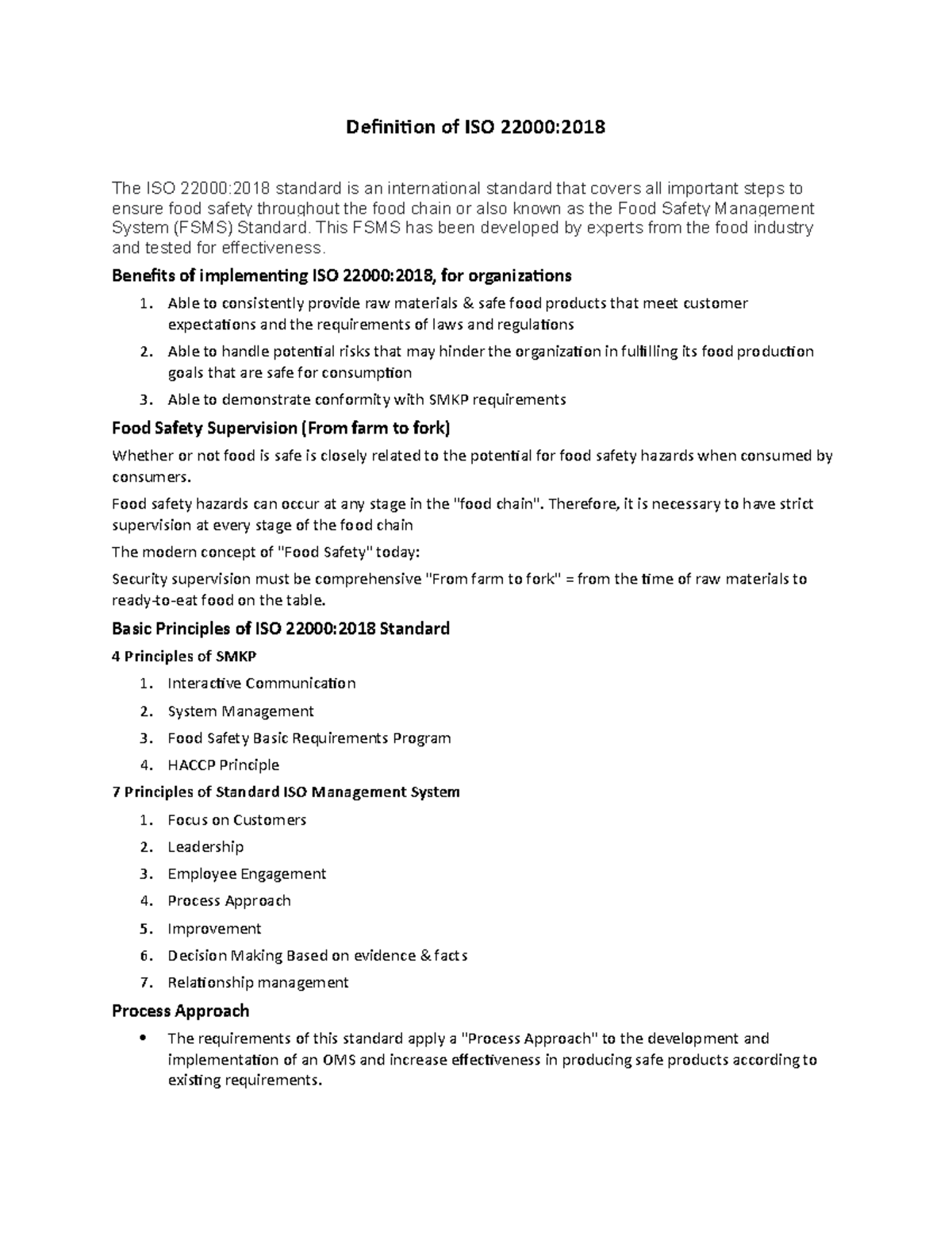 Definition of ISO 22000-2018 - Definition of ISO 22000: The ISO 22000: ...