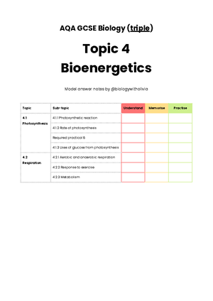 Biology GCSE paper 1 - Biology GCSE Revision Paper 1 Celle structure ...