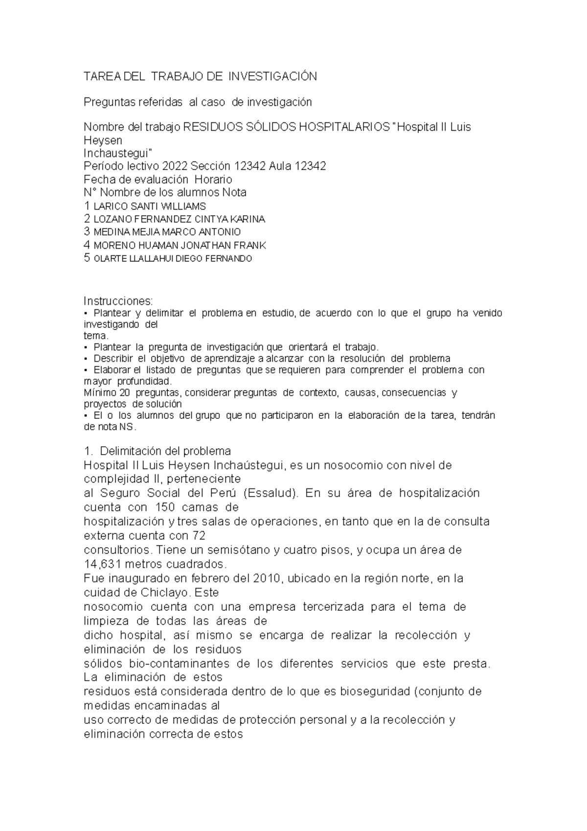 Delimitación del tema de investigación, pregunta, objetivo general y ...