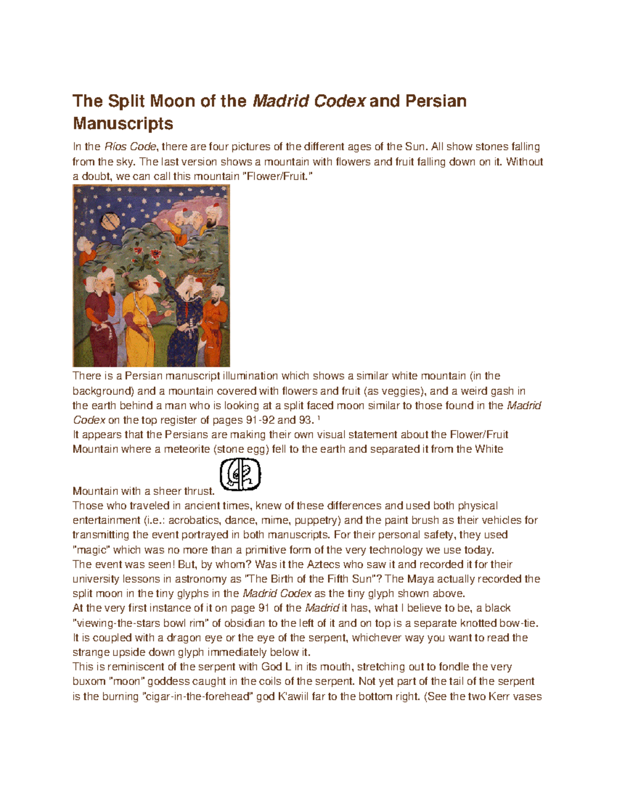 The Split Moon of the Madrid Codex and Persian Manuscripts - All show ...