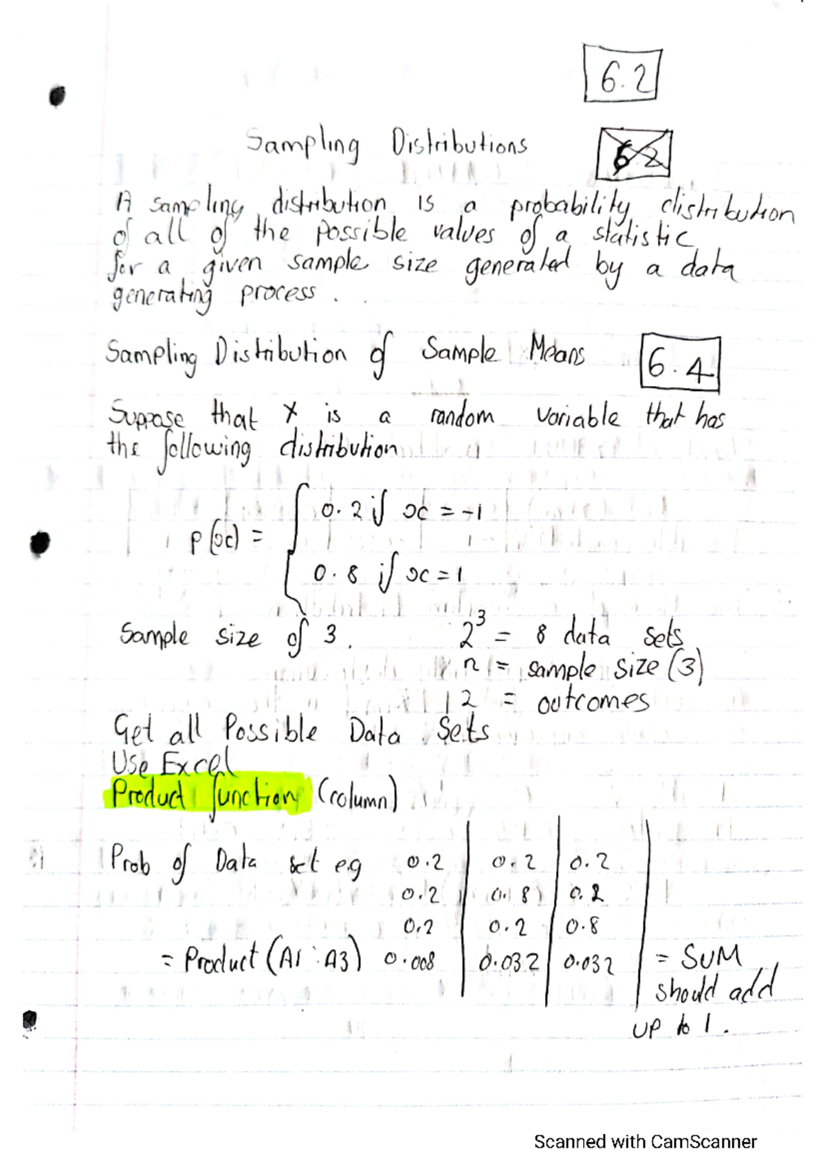 Sampling distributions - ECON 304 - Studocu