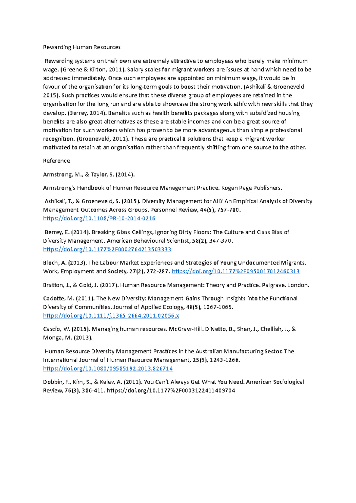 Rewarding Human Resource 1 - Rewarding Human Resources Rewarding ...
