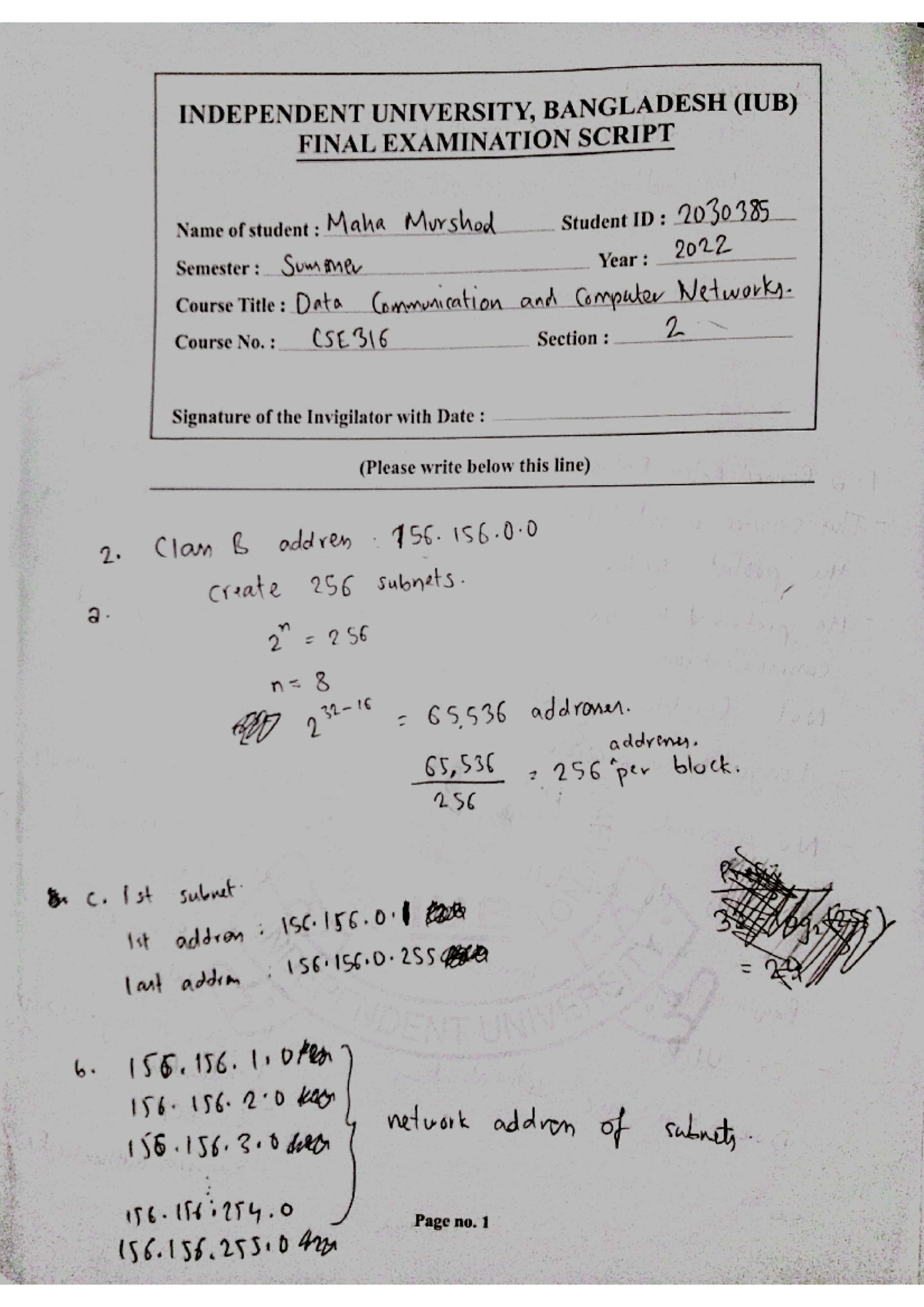 CSE316-Final - Data Communications and Networking - Studocu