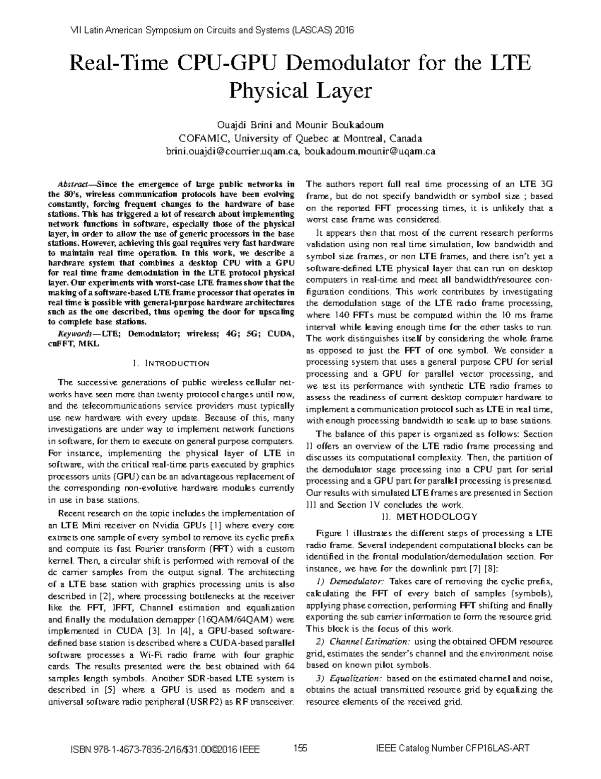 Real-Time CPU-GPU Demodulator for the LTE Physical Layer - Real-Time CPU-GPU Demodulator for the ...