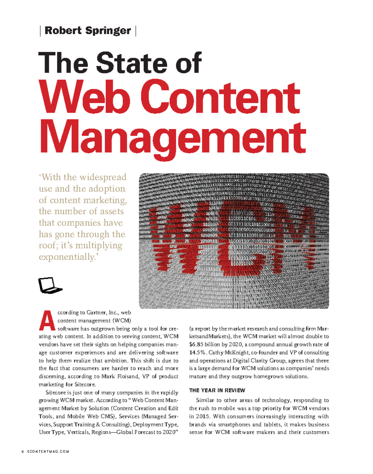 The state of web content management - 6 ECONTENTMAG A ccording to ...