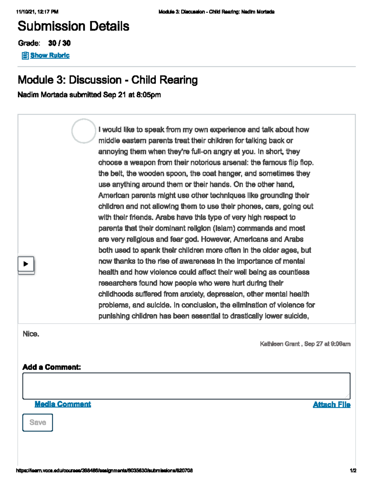Module 3Discussion - Child Rearing - SOC 211 - Studocu