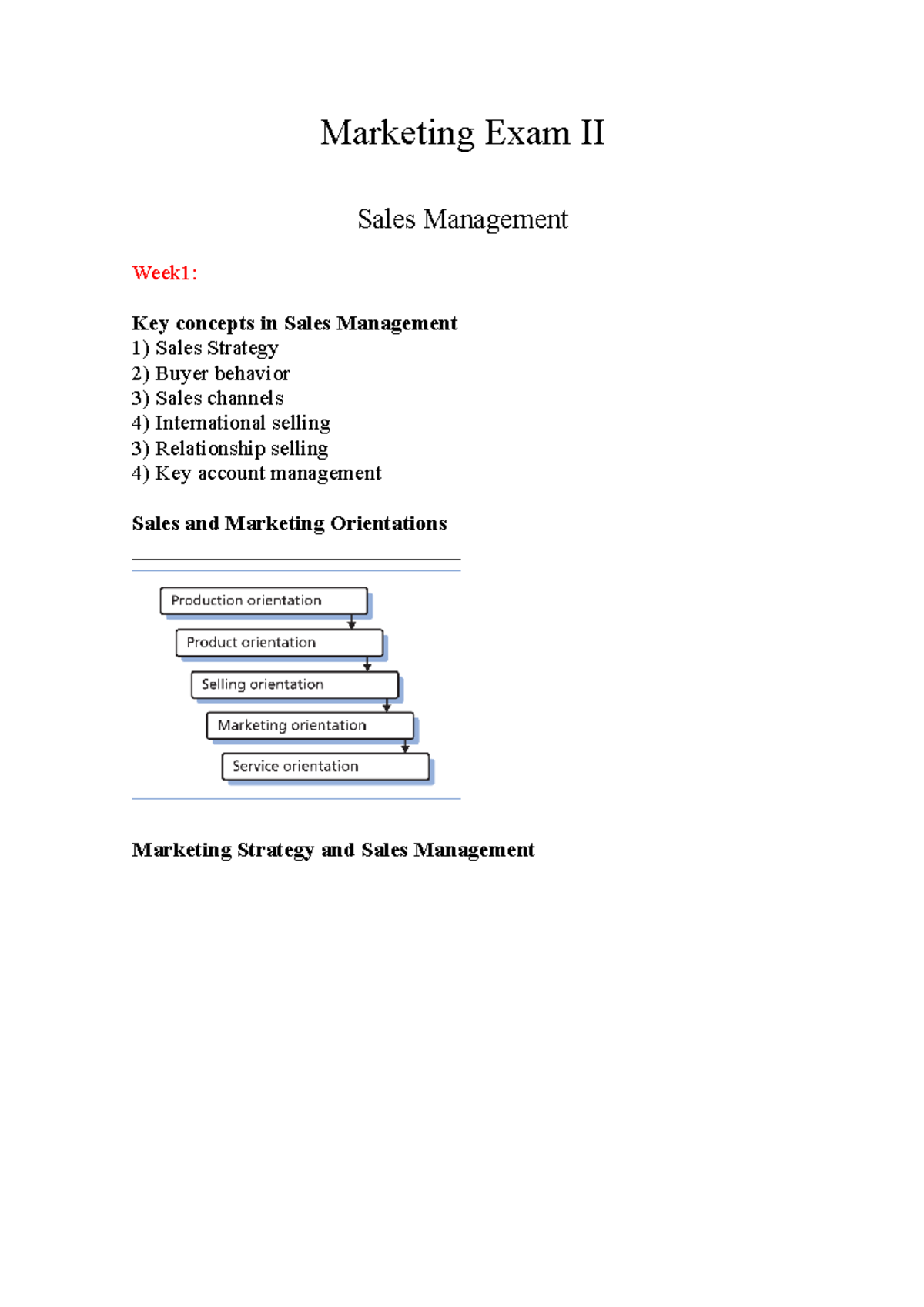 Marketing Exam II - Some notes that I made for class - Marketing Exam ...