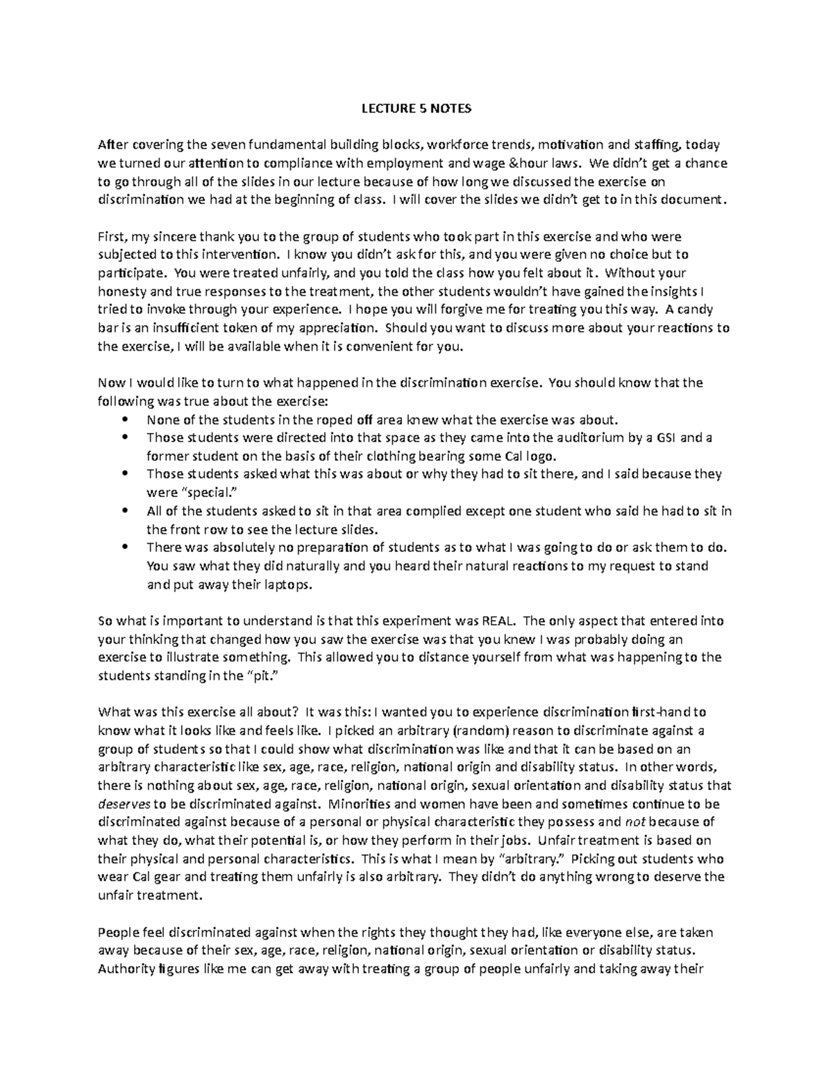 Lecture 5 Notes - LECTURE 5 NOTES After covering the seven fundamental ...
