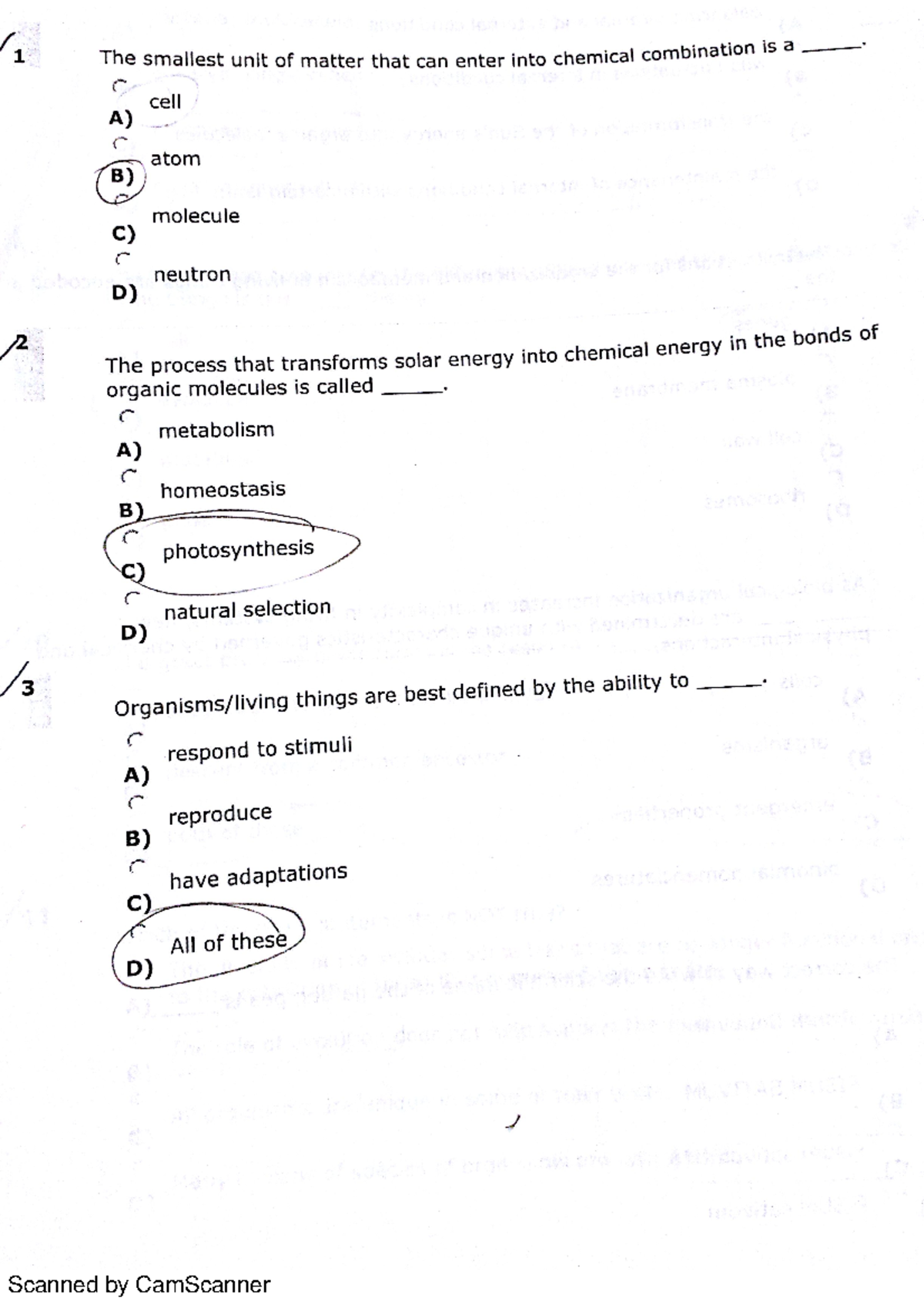 New Doc 37 - Assignment - The smallest unit of matter that can enter ...