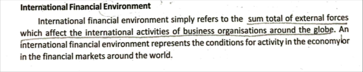 Components of international Finance - International Business Finance ...