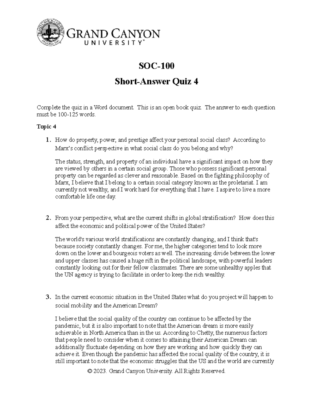 SOC-100.Short-Answer Quiz 4 log - SOC- Short-Answer Quiz 4 Complete the ...