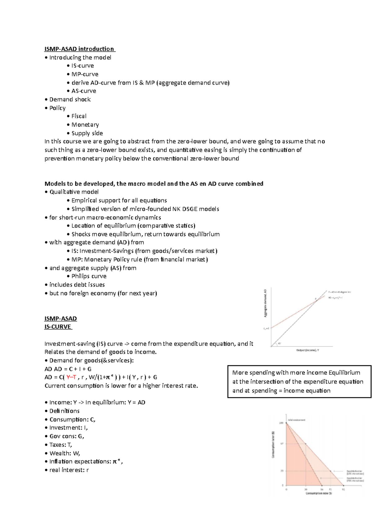 Lecture IS:MP and AS:AD - ISMP-ASAD introduction Introducing the model ...