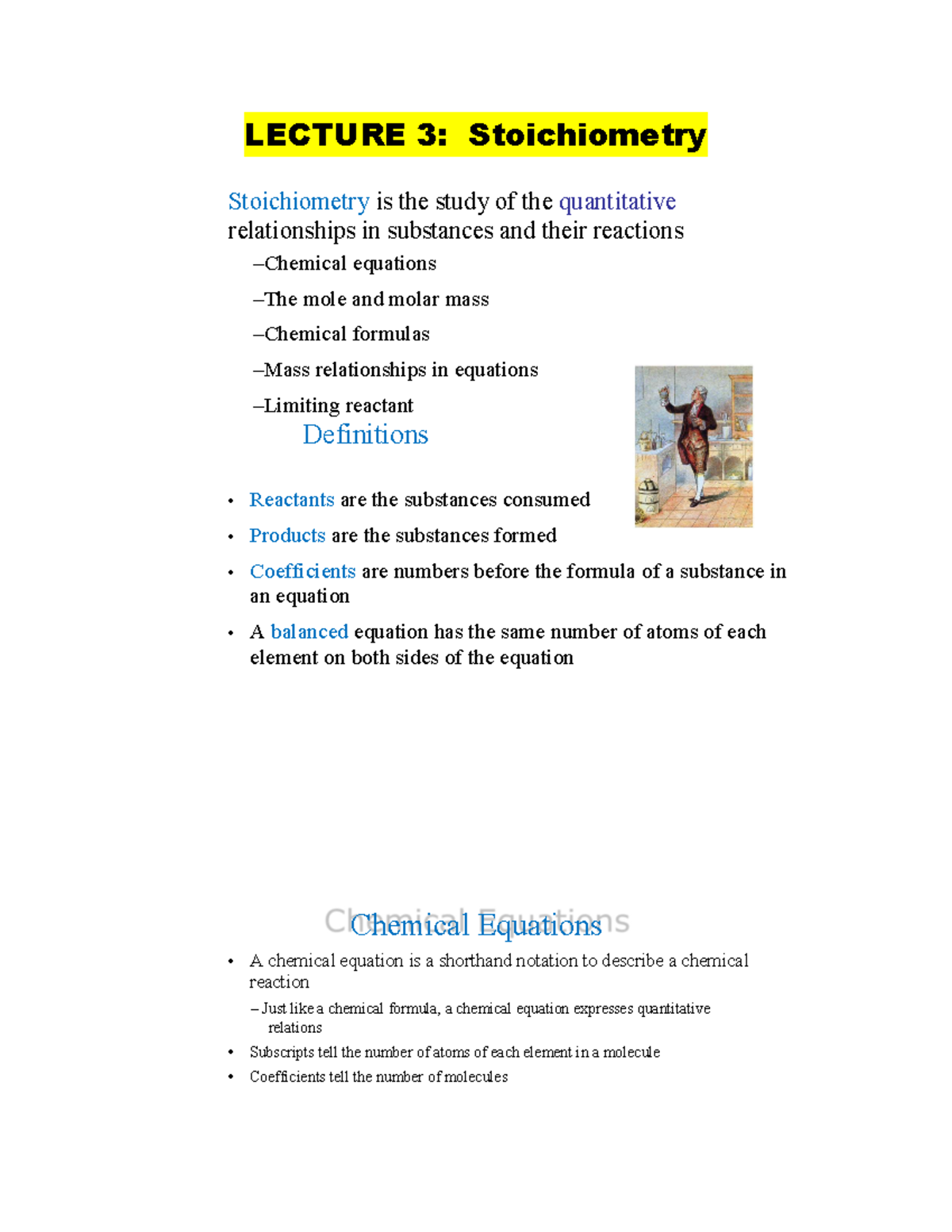 Stoichiometry Notes - GENERAL CHEMISTRY 1 CHEM -04A - CHEM - 04A - MC ...