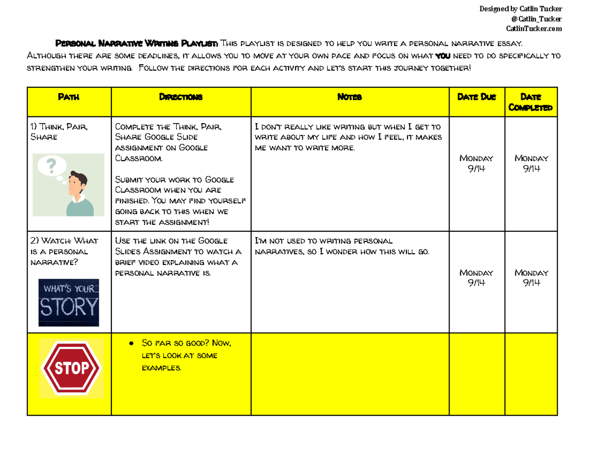 H.EN 10 Narrative Writing for Literature Playlist - @Catlin_Tucker ...