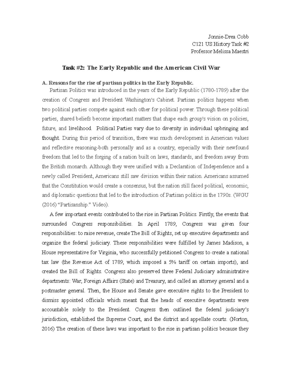 C121 Task #2-US History - Jonnie-Drea Cobb C121 US History Task ...
