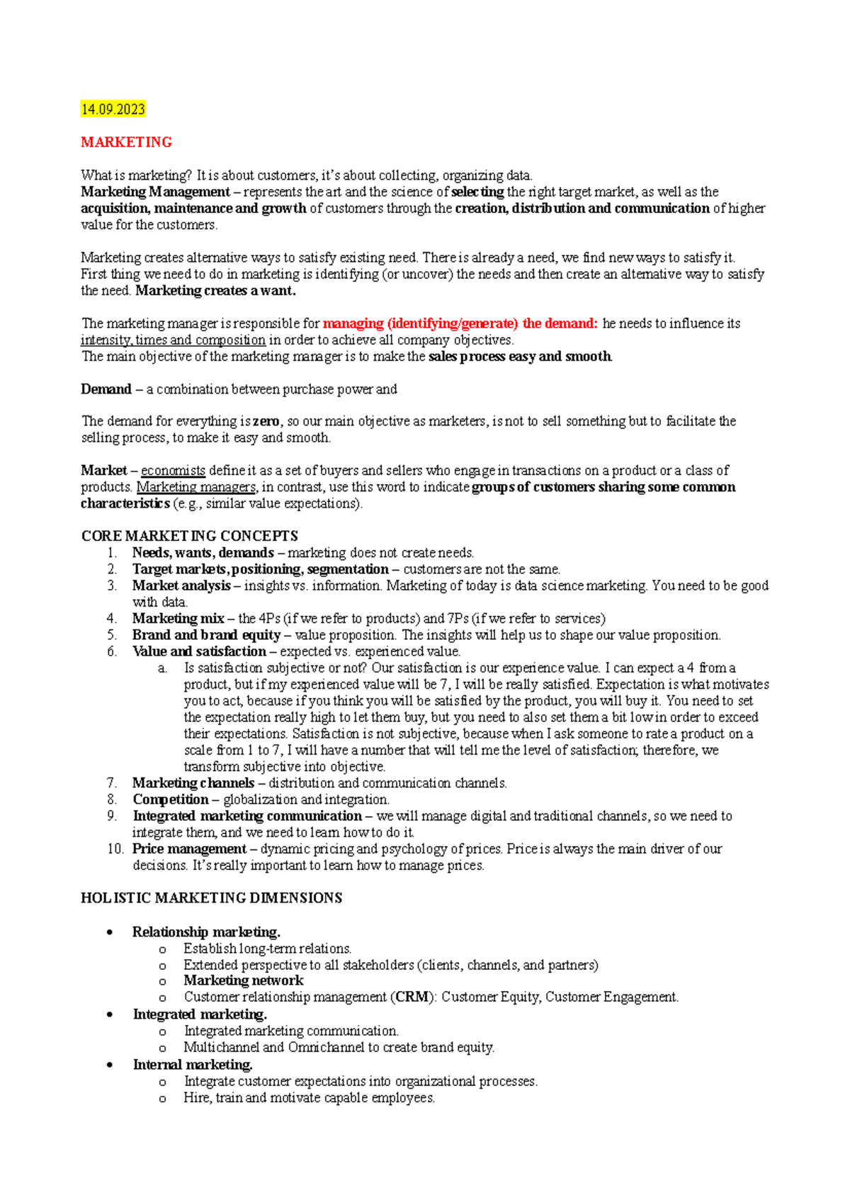 Marketing and Markstrat simulation - 14. MARKETING What is marketing ...