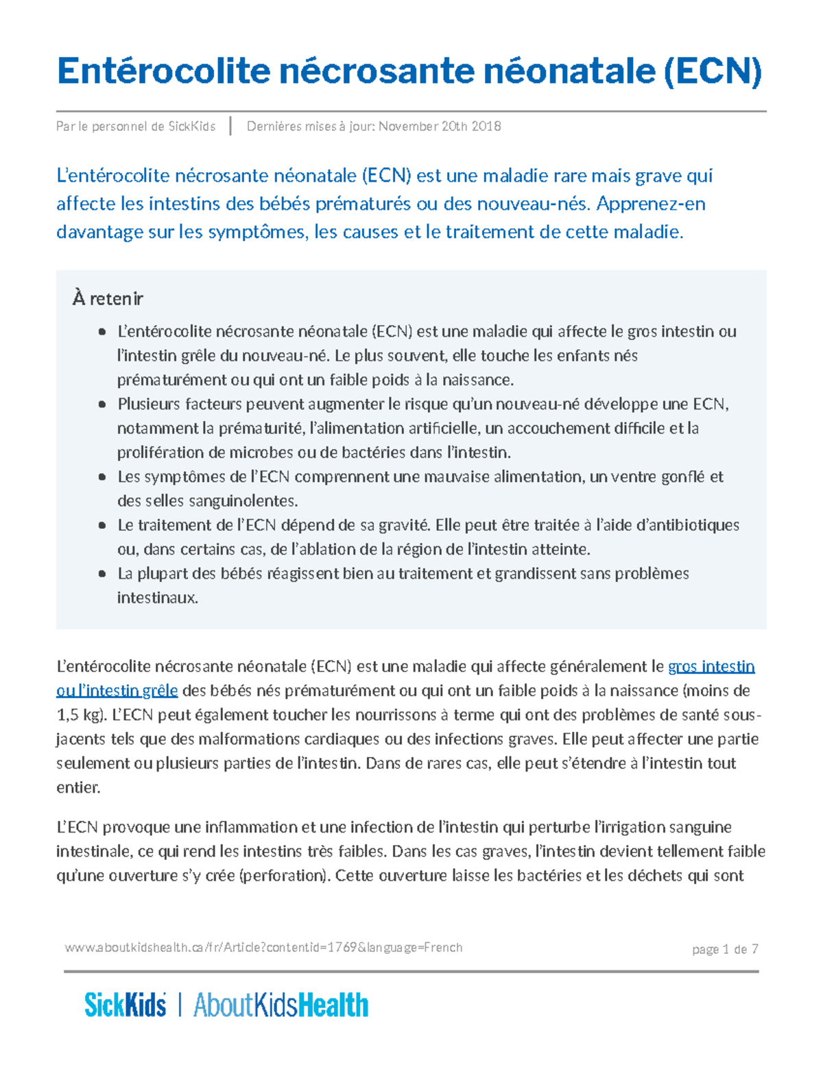Entérocolite nécrosante néonatale (ECN) - Entérocolite nécrosante néonatale (ECN) Par le - Studocu