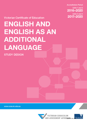 2019 Text List English EAL - VCE English and English as an Additional ...