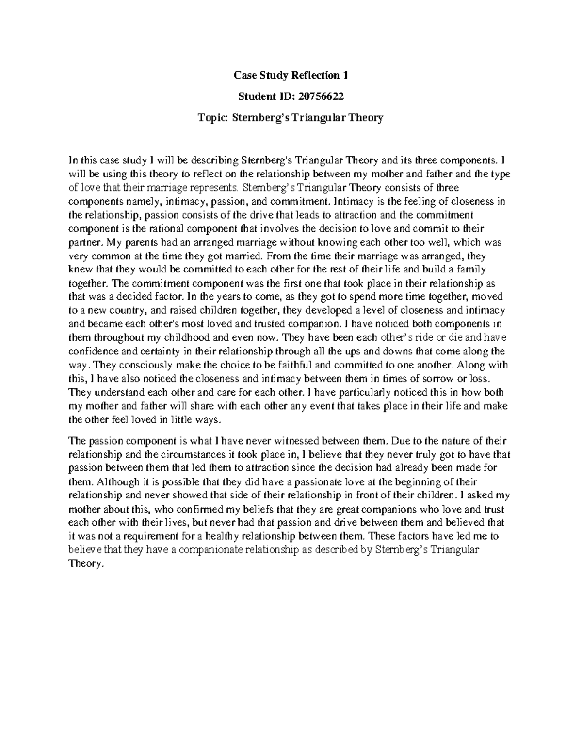 Case Study Reflection 1 - I will be using this theory to reflect on the ...