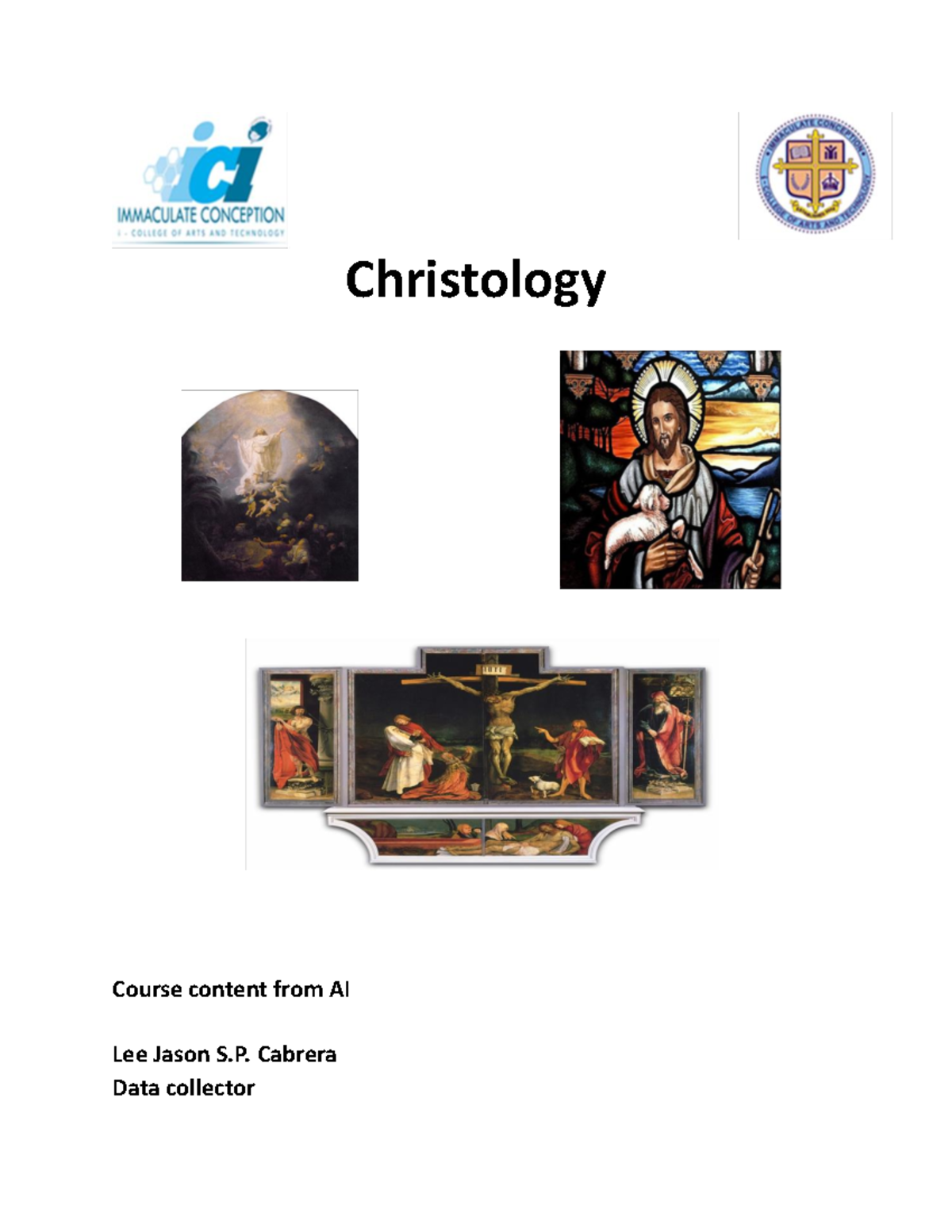 Christology-lesson-content - Christology Course content from AI Lee ...