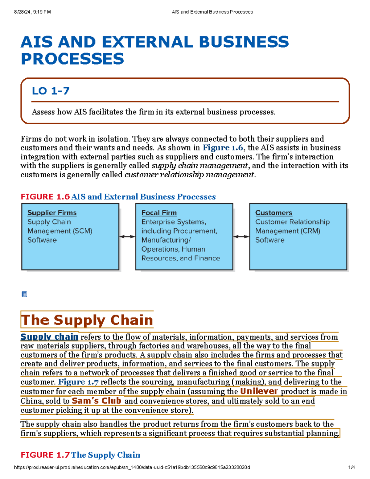 AIS and External Business Processes - AIS AND EXTERNAL BUSINESS ...