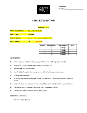 Stats 100 assignment template 1c (2) - STATS 100 Concepts in Statistics ...