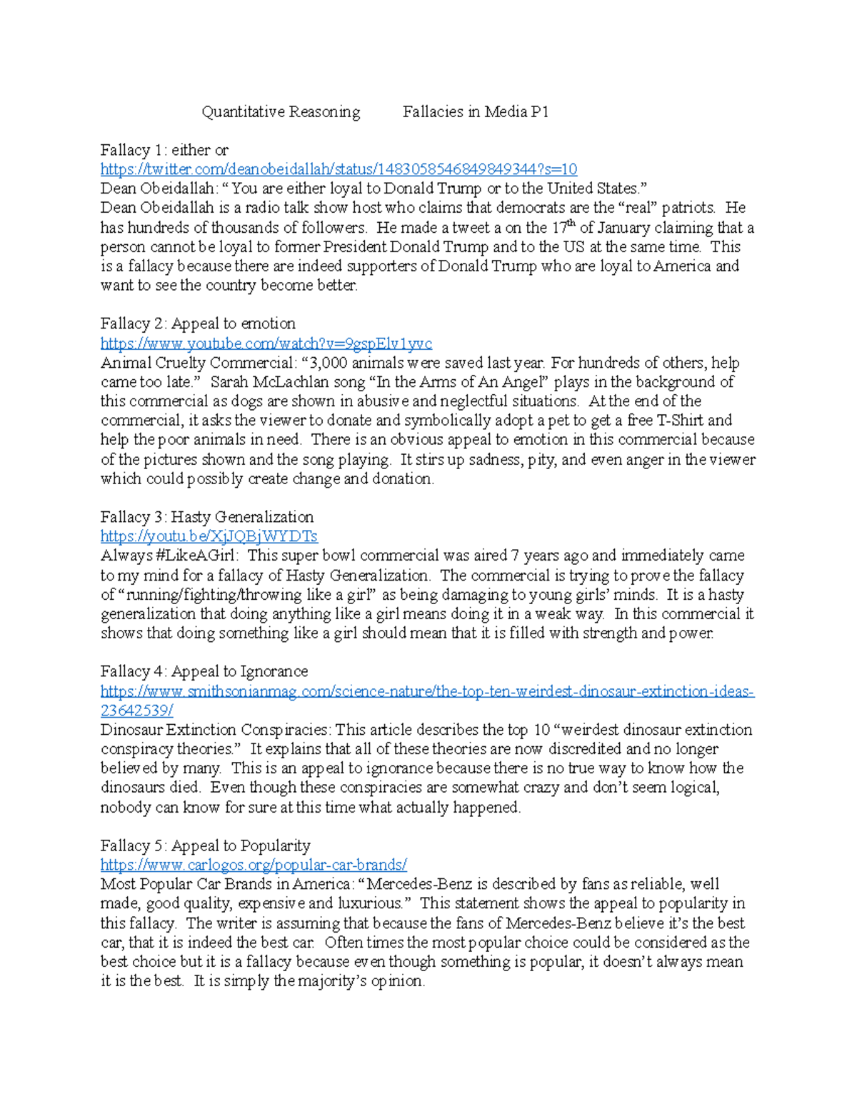 Project 1 Quantitative Reasoning- finding fallacies in the media ...