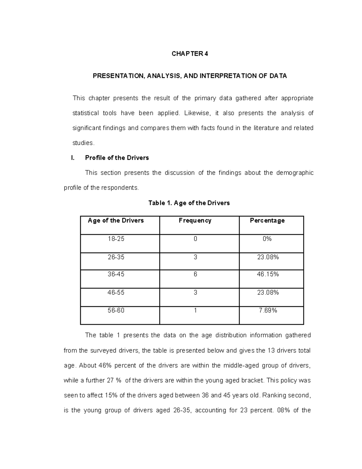 Chapter 4 and 5 - CHAPTER 4 PRESENTATION, ANALYSIS, AND INTERPRETATION ...