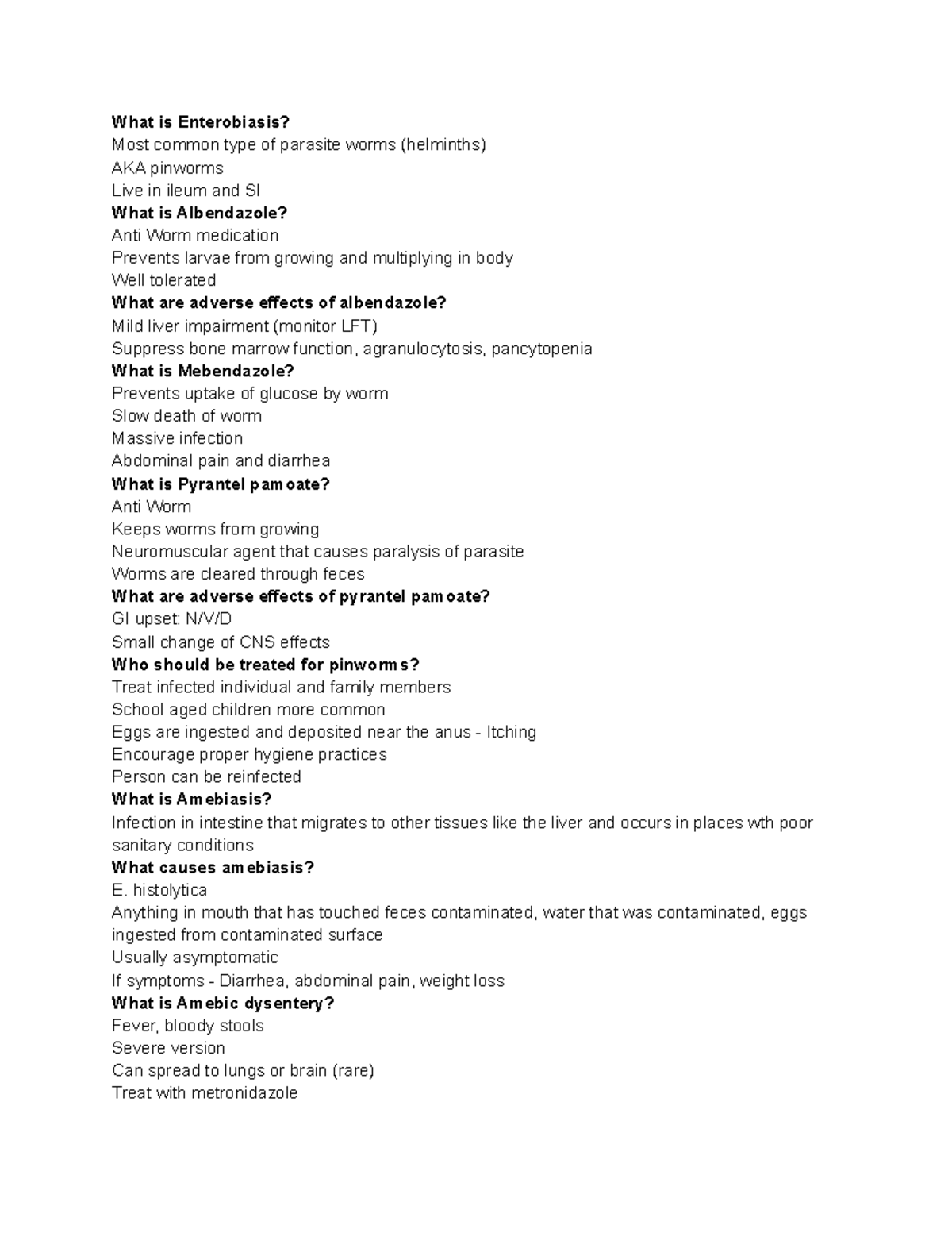 N329 Drugs for Treating Protozoa, Parasites and Antimalarial Agents ...