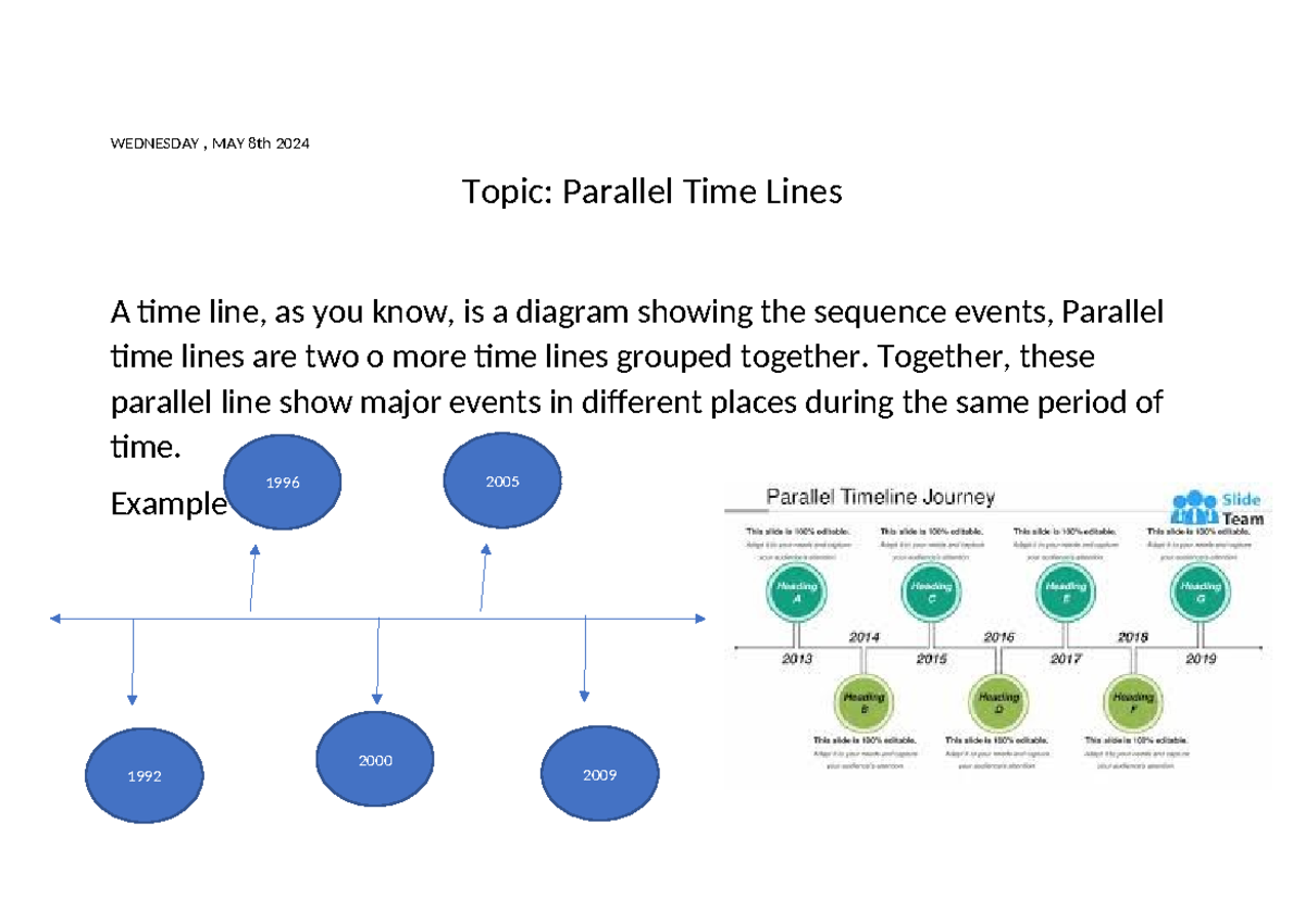 Wednesday - inles - Ingles - WEDNESDAY , MAY 8th 2024 Topic: Parallel ...